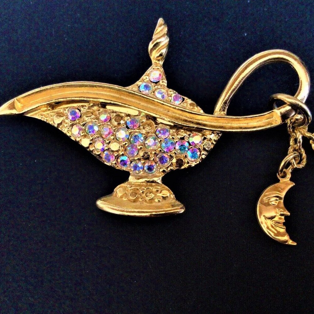 Kirks Folly Gold Magic Genie Alladin Wish Lamp Arora … - Gem